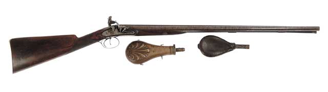 JOSEPH MANTON DOUBLE BARREL FLINTLOCK SHOTGUN.