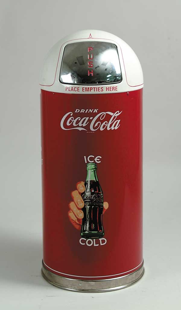 COCA-COLA STYLE TRASH CAN