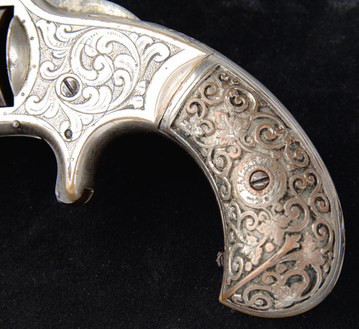 ENGRAVED MARLIN XXX STANDARD MODEL 1872 SPUR TRIGGER REVOLVER.