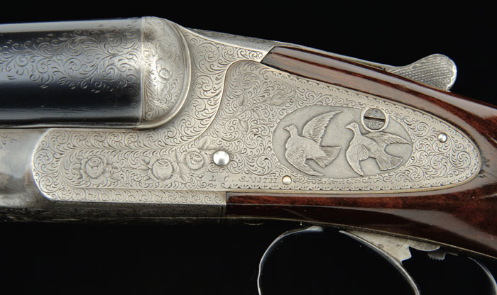 *RARE L.C. SMITH MONOGRAM GRADE DOUBLE BARREL SHOTGUN.