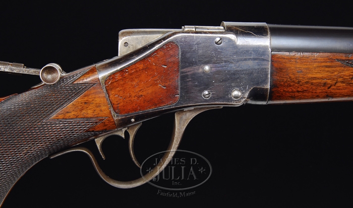 RARE SHARPS BORCHARDT MODEL 1878 LONG RANGE SINGLE SHOT TARGET RIFLE.