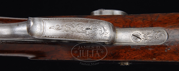 EXTREMELY RARE JOHN KRIDER CASED HALF-STOCK TARGET RIFLE.