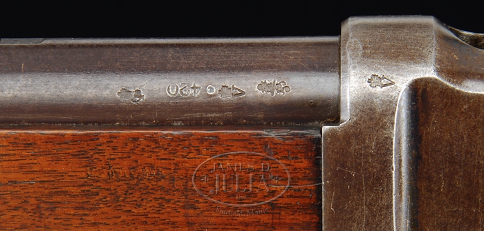 RARE BRITISH PROOFED COLT BURGESS LEVER ACTION RIFLE.