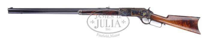 MAGNIFICENT RESTORED WINCHESTER 1876 LEVER ACTION RIFLE.