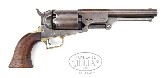 RARE COLT NEW HAMPSHIRE MARKED 2ND MODEL DRAGOON PERCUSSION REVOLVER.