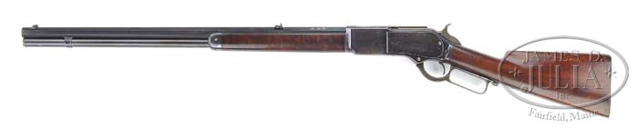 WINCHESTER 1876 LEVER ACTION RIFLE WITH BRITISH PROOF MARKS.