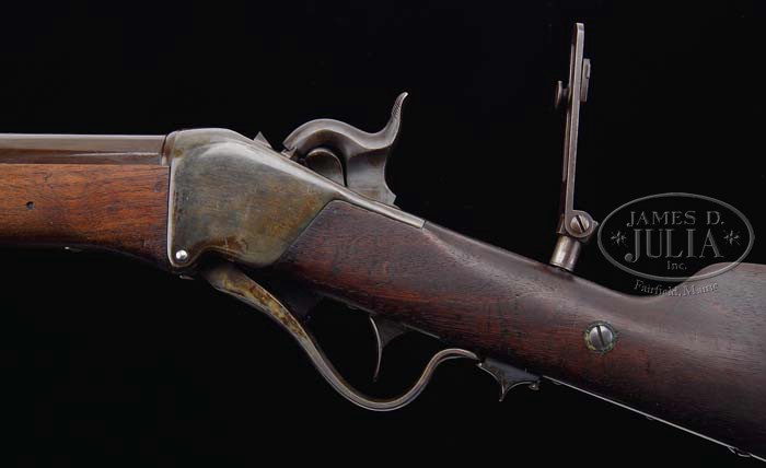 RARE SHARPS MODEL 1851 SINGLE SHOT PERCUSSION RIFLE.