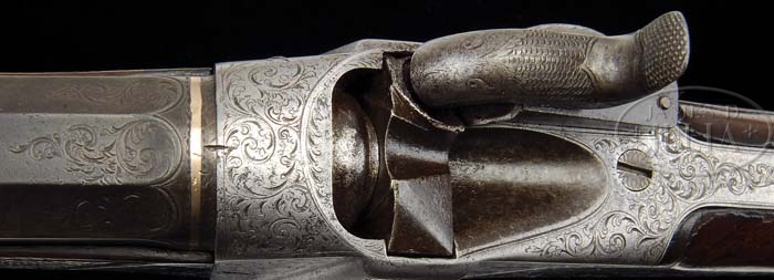 EXTREMELY RARE EXHIBITION QUALITY SHARPS MODEL 1853 SPORTING RIFLE WITH ...