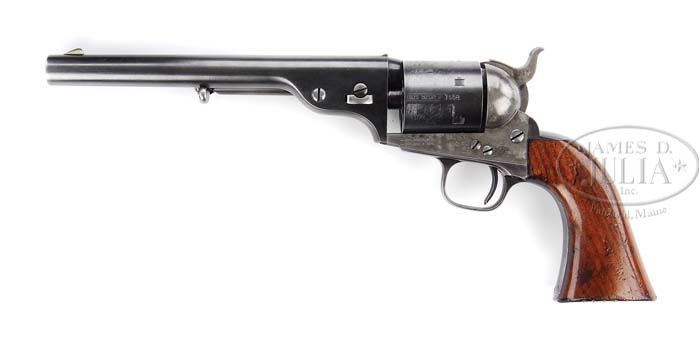 SCARCE COLT MODEL 1871/72 OPEN TOP SINGLE ACTION REVOLVER.