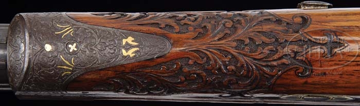 EXTRAORDINARY DELUXE ENGRAVED & GOLD INLAID STEYR SINGLE SHOT TARGET RIFLE.