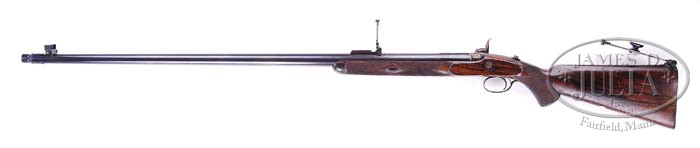 GEORGE GIBBS LONG RANGE CREEDMOOR PERCUSSION RIFLE.