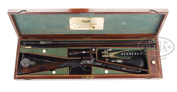 SCARCE WHITWORTH RIFLE COMPANY PERCUSSION SPORTING RIFLE WITH ORIGINAL ...