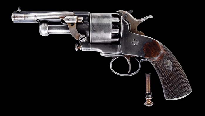 EXTREMELY RARE CONFEDERATE BABY LE MAT PERCUSSION REVOLVER.