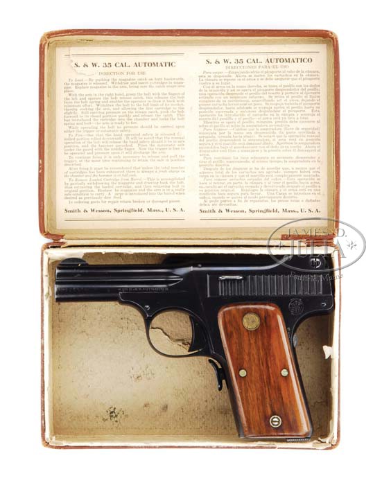 *SCARCE SMITH & WESSON 35 SEMI-AUTO PISTOL WITH ORIGINAL BOX.