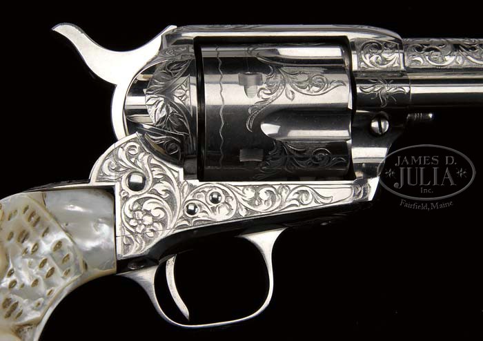 *FINE WILBUR GLAHN ENGRAVED COLT SINGLE ACTION ARMY REVOLVER WITH TEXAS ...
