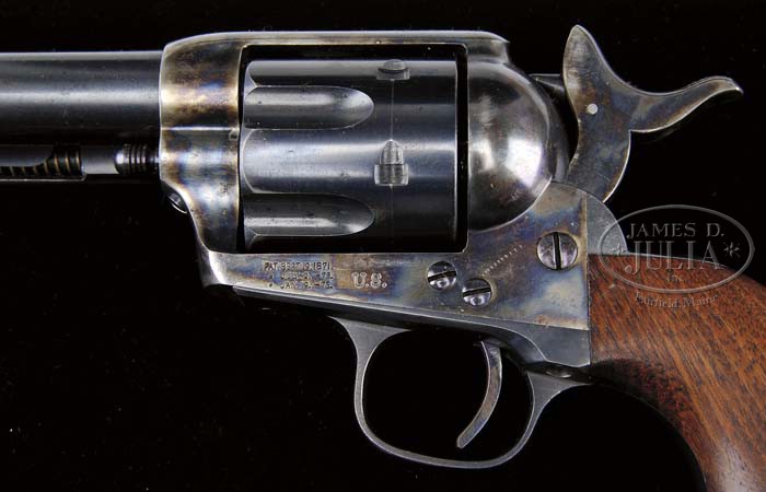 EXTRAORDINARY 1880 ISSUED COLT CAVALRY SINGLE ACTION ARMY REVOLVER.