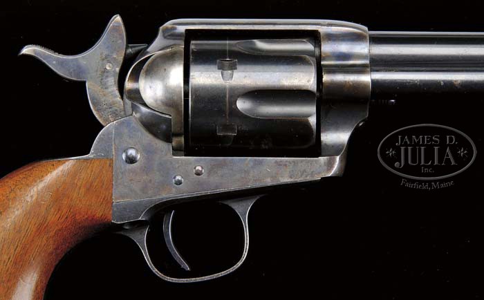 SPECTACULAR 1885 DATED COLT CAVALRY SINGLE ACTION ARMY REVOLVER.