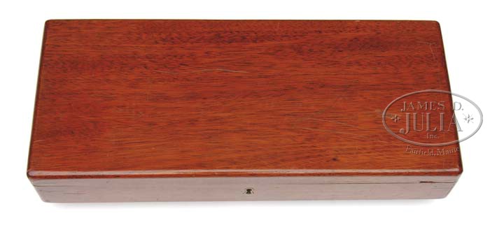 COLT POCKET NAVY PERCUSSION REVOLVER IN RARE CONTOUR COMPARTMENT CASE.