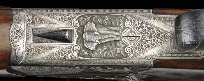 *LUDWIG BOROVNIK OVER-UNDER EJECTOR DOUBLE RIFLE WITH SCOPE.