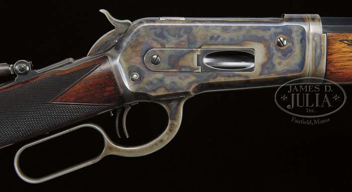 RESTORED WINCHESTER MODEL 1886 DELUXE TAKEDOWN LEVER ACTION RIFLE.
