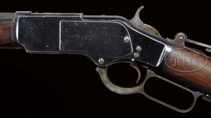 LATE FIRST MODEL WINCHESTER 1873 LEVER ACTION RIFLE.