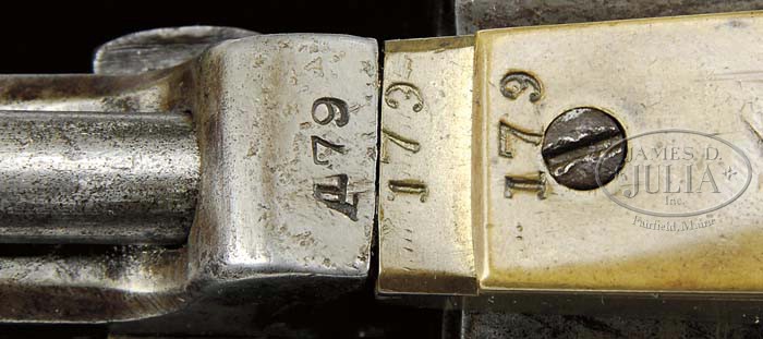 RARE CONFEDERATE GRISWOLD EARLY PRODUCTION FIRST MODEL PERCUSSION REVOLVER.