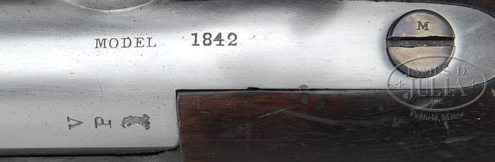 EXTREMELY RARE SPRINGFIELD PATTERN MODEL 1842 PERCUSSION MUSKET.
