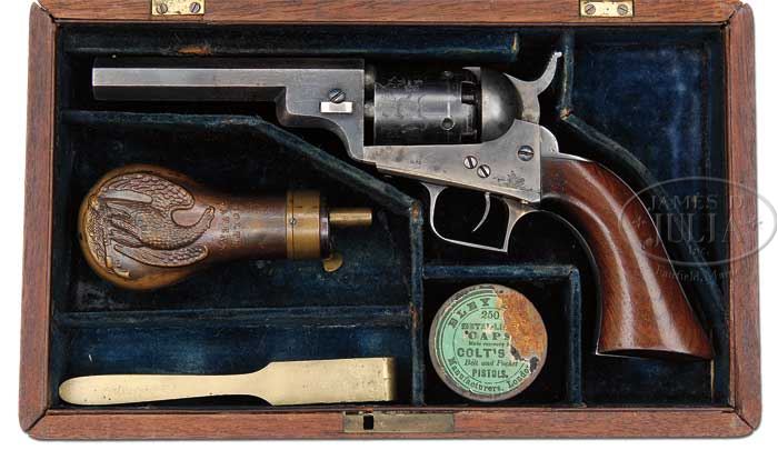RARE CASED COLT BABY DRAGOON PERCUSSION REVOLVER.