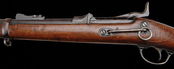 RARE INDIAN USED CUSTER RANGE SPRINGFIELD MODEL 1873 SADDLE RING CARBINE.