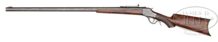 EXTREMELY RARE DELUXE BROWNING SINGLE SHOT RIFLE WITH EXPERIMENTAL SIGHTS.