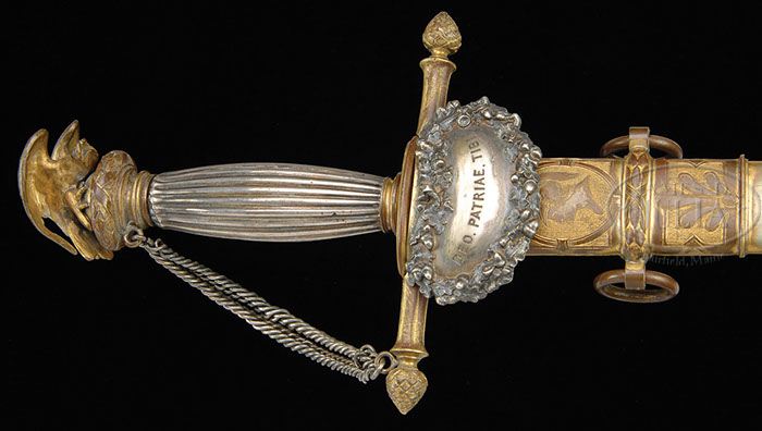 FABULOUS TIFFANY PRESENTATION SWORD PRESENTED BY THE FREED SLAVES OF ...