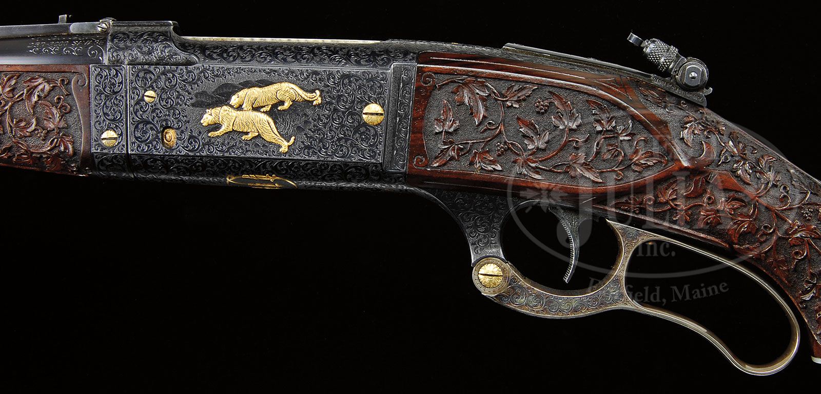 *EXTRAORDINARILY RARE SPECIAL ORDER ENGRAVED & GOLD INLAID SAVAGE MODEL ...