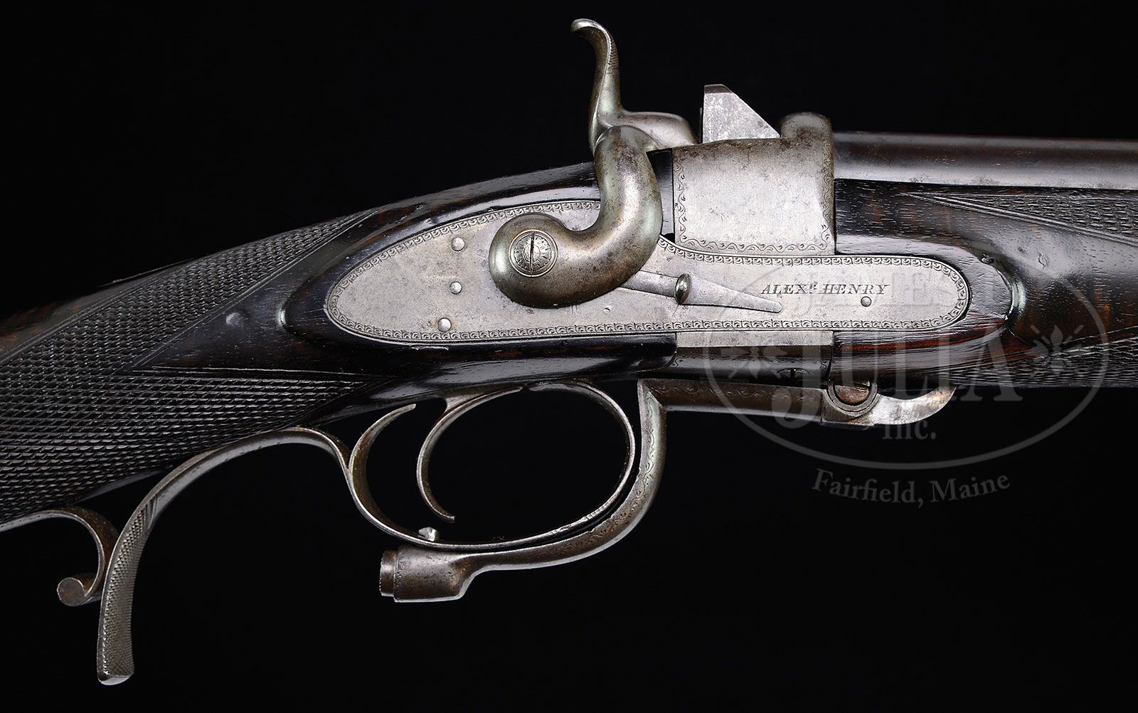 HISTORICALLY IMPORTANT, VERY EARLY ALEXANDER HENRY BAR LOCK ACTION ...