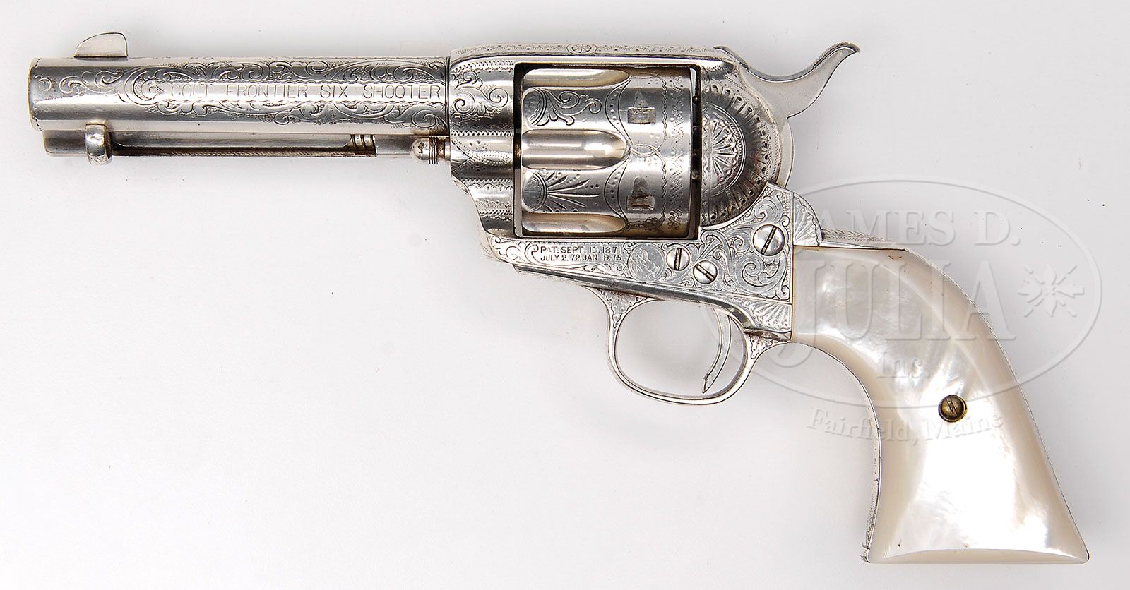 RARE FACTORY ENGRAVED CASED COLT SINGLE ACTION ARMY REVOLVER.