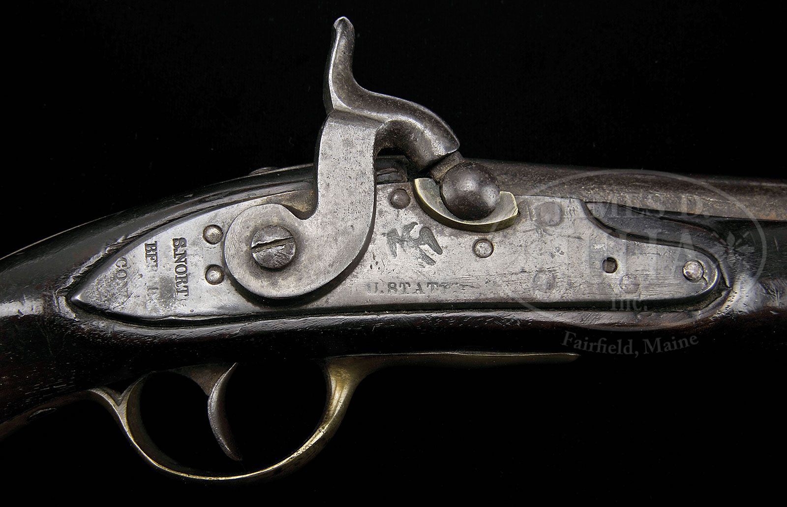 NORTH MODEL 1808 NAVY FLINTLOCK PISTOL CONVERTED TO PERCUSSION.