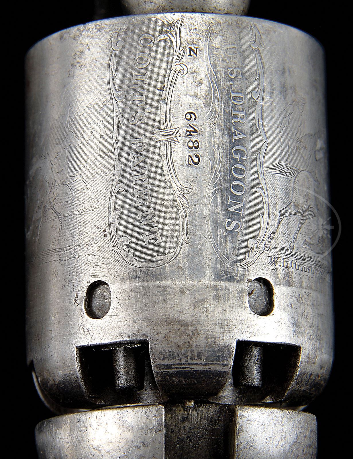 MARTIALLY MARKED COLT 1ST MODEL DRAGOON PERCUSSION REVOLVER.