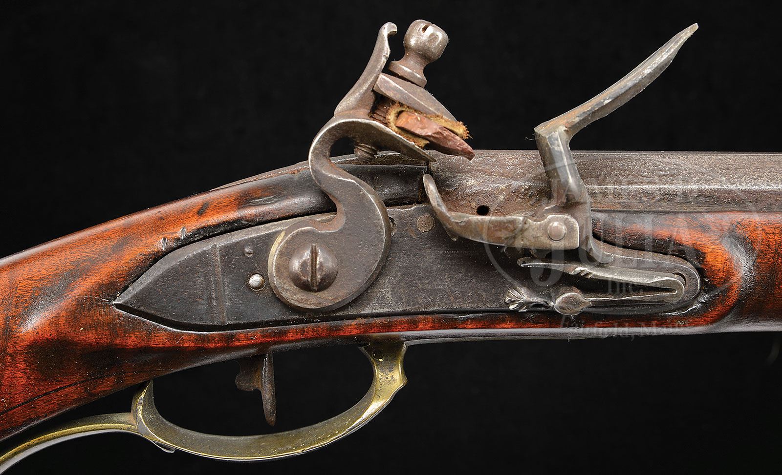 ATTRACTIVE FLINTLOCK RIFLE ATTRIBUTED TO THE ORWIGSBURG GUNSMITH ...