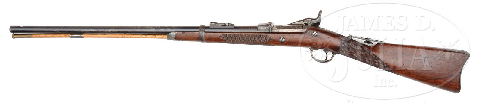SCARCE SPRINGFIELD MODEL 1875 FIRST TYPE OFFICER’S MODEL TRAPDOOR RIFLE.