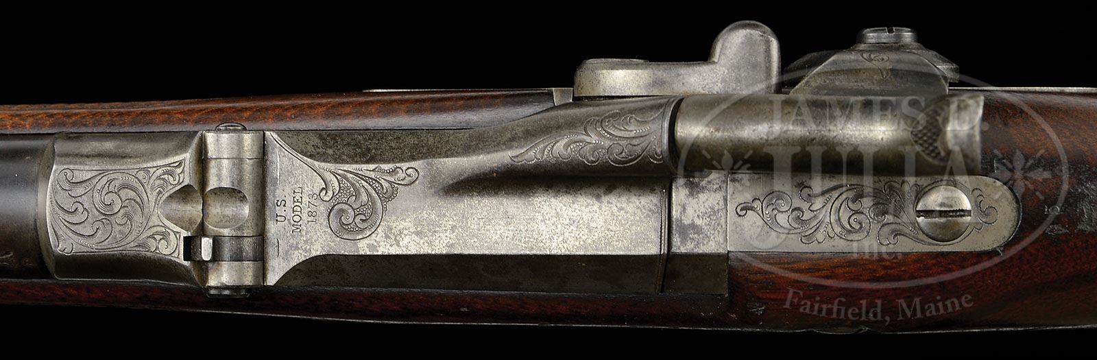 SCARCE SPRINGFIELD MODEL 1875 FIRST TYPE OFFICER’S MODEL TRAPDOOR RIFLE.