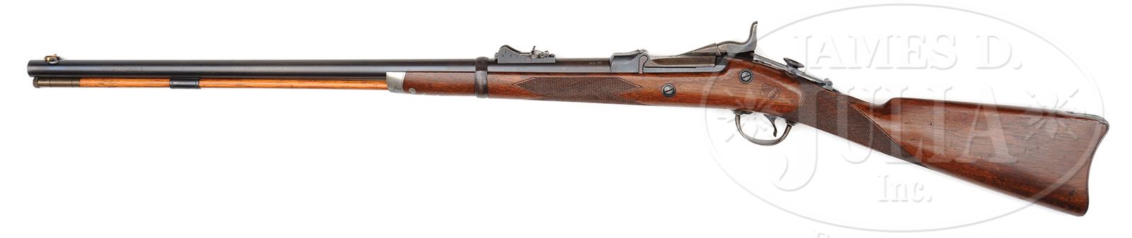 RARE SPRINGFIELD MODEL 1875 TYPE III OFFICER’S MODEL TRAPDOOR RIFLE.