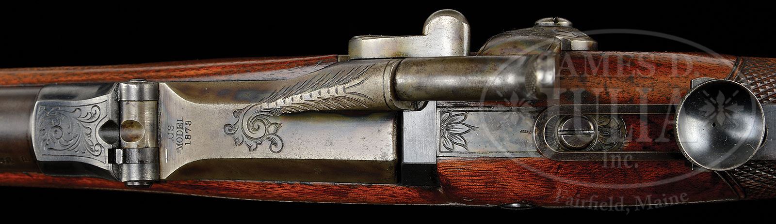 RARE SPRINGFIELD MODEL 1875 TYPE III OFFICER’S MODEL TRAPDOOR RIFLE.
