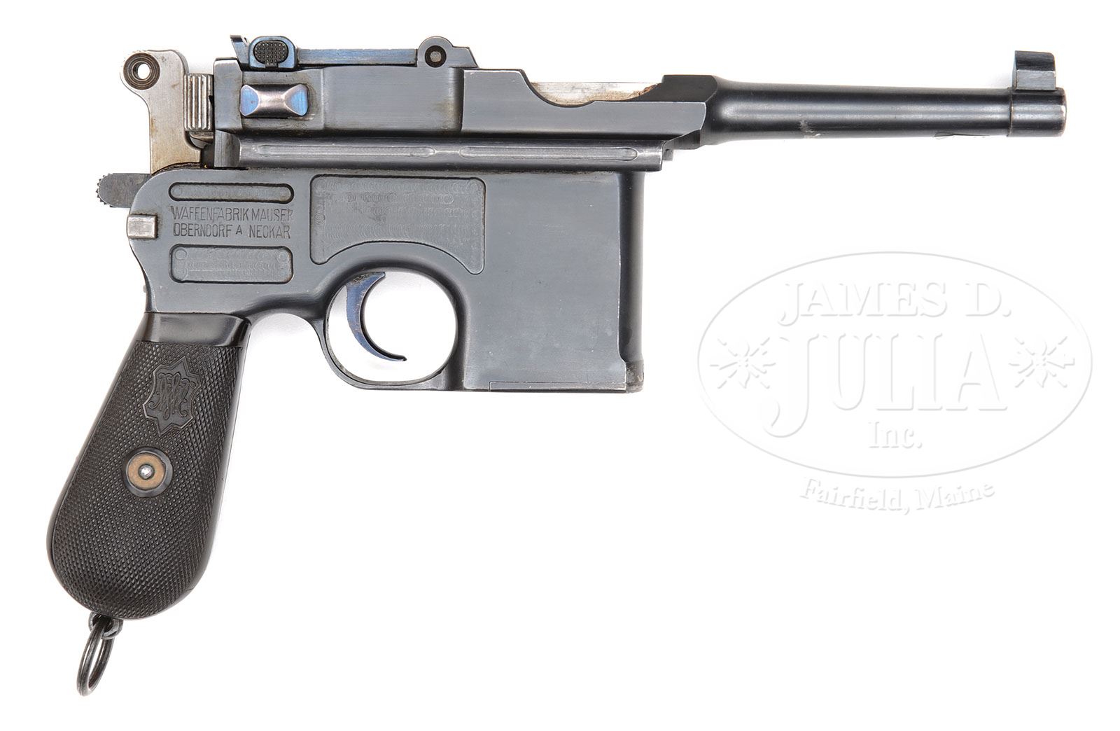 * MAUSER C96 FRENCH GENDARME WITH HARD RUBBER GRIPS.