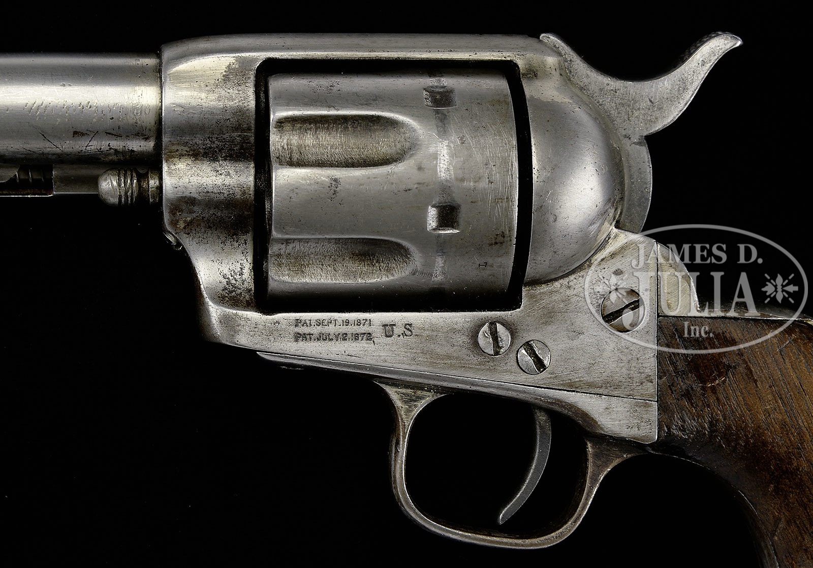 RARE CUSTER BATTLE COLT SINGLE ACTION ARMY REVOLVER IDENTIFIED TO SCOUT ...