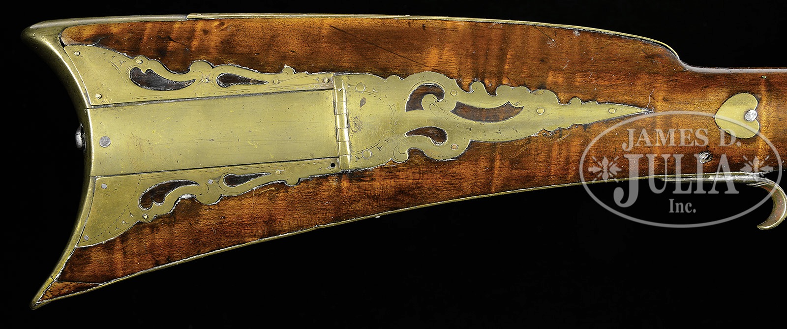 PERCUSSION OVER AND UNDER NICHOLAS HAWK, MONROE COUNTY, PA KENTUCKY RIFLE.