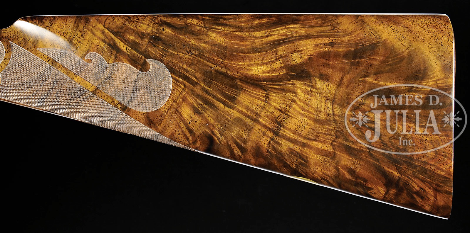 CUSTOM WINCHESTER VENTILATED RIB MODEL 21 .410 INLAID WITH GOLD DOGS ...