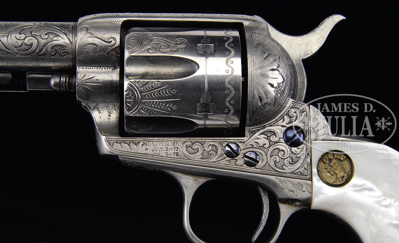 FINE ENGRAVED COLT SINGLE ACTION ARMY REVOLVER.