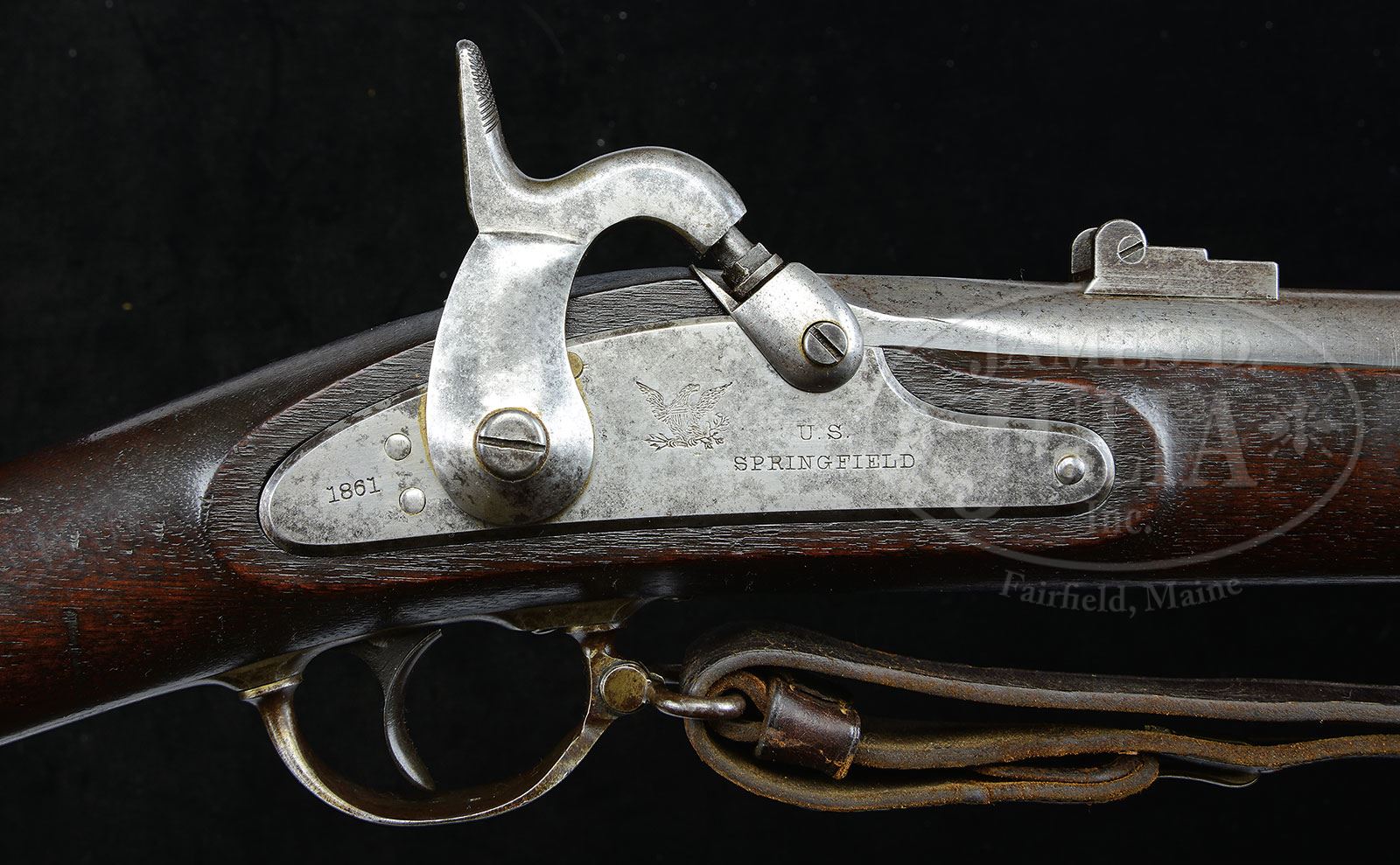 SCARCE FINE 1861 DATED SPRINGFIELD RIFLED-MUSKET WITH BAYONET.