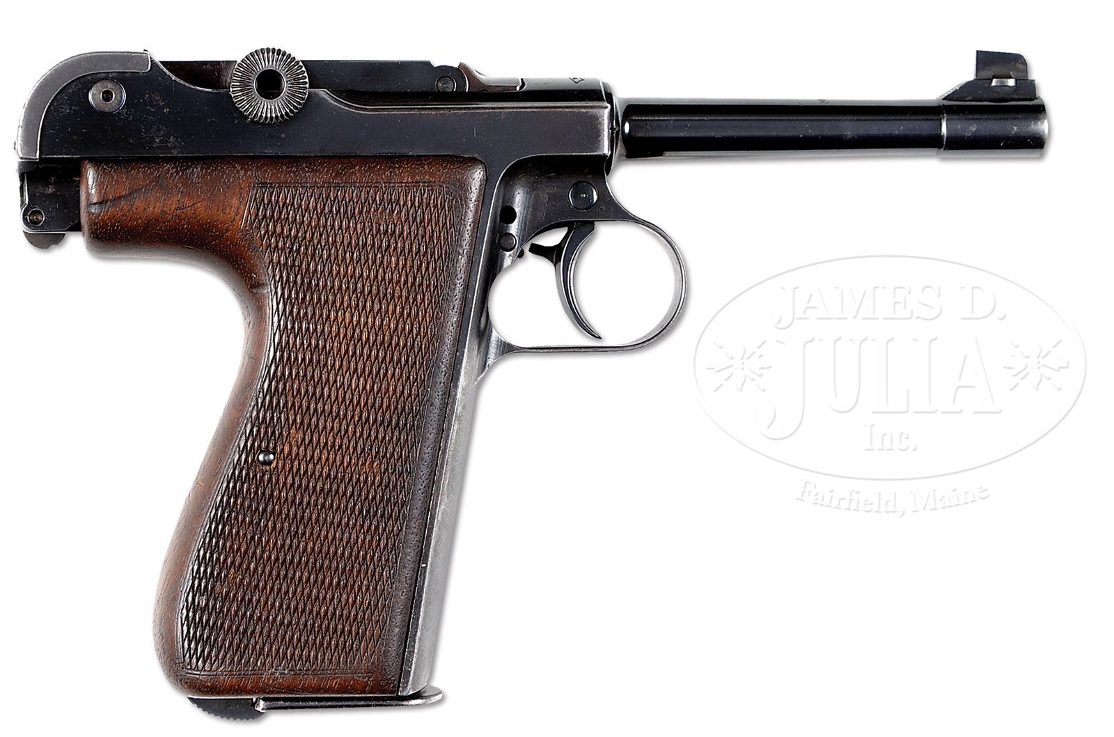 PHENOMENAL PROTOTYPE WALTHER WITH TOGGLE ACTION & HIGH CAPACITY MAGAZINE.