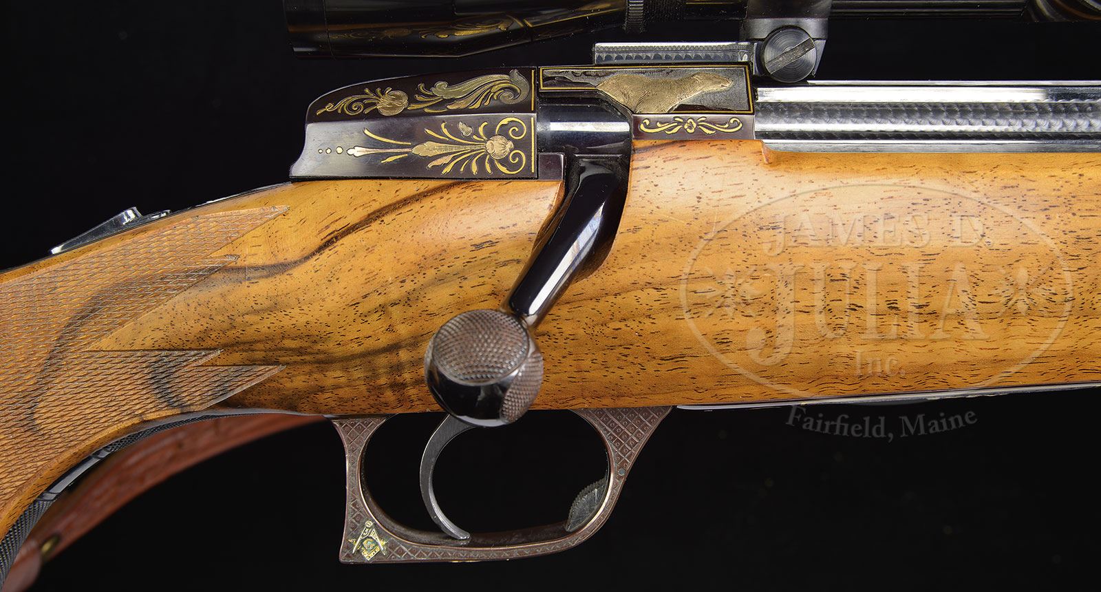 RARE AND MAGNIFICENT GOLD INLAID “KEITH GRADE” CHAMPLIN & HASKINS ...