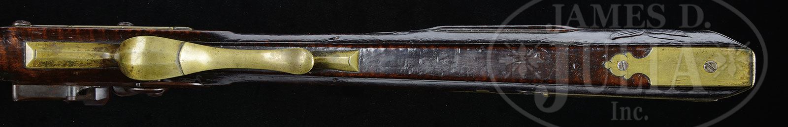 RELIEF CARVED FLINTLOCK KENTUCKY SMOOTH RIFLE ATTRIBUTED TO READING ...